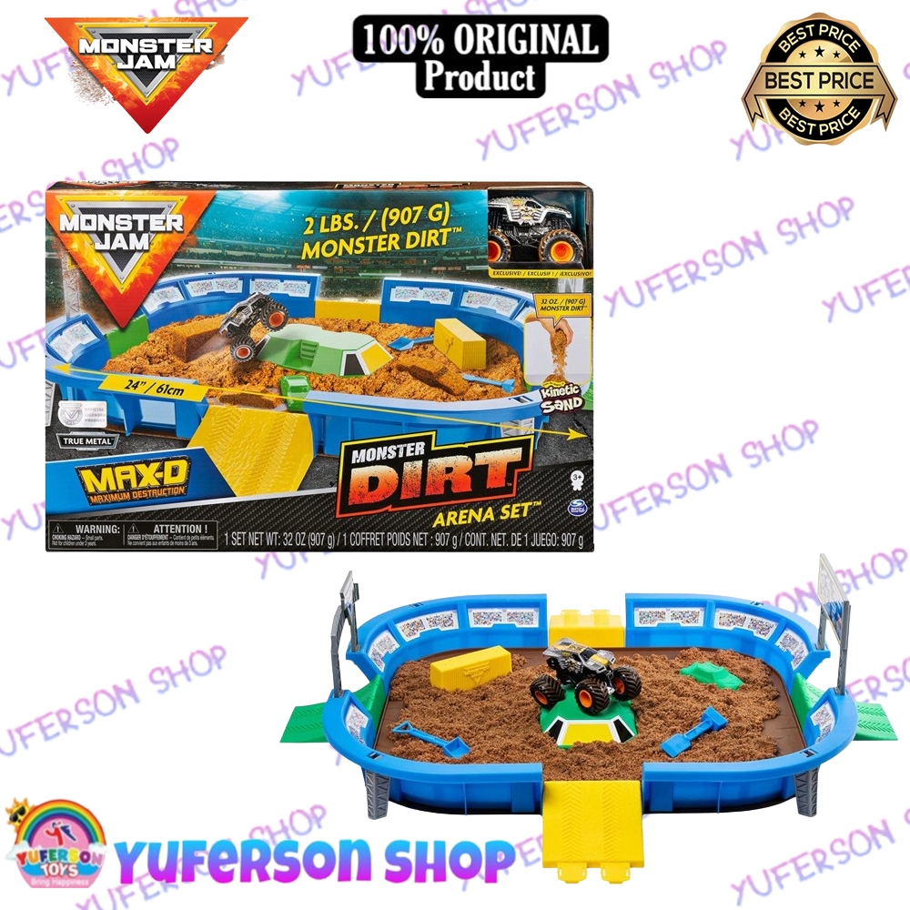Jual Monster Jam Monster Dirt Set Arena Max-D Kinetic Sand | Shopee ...