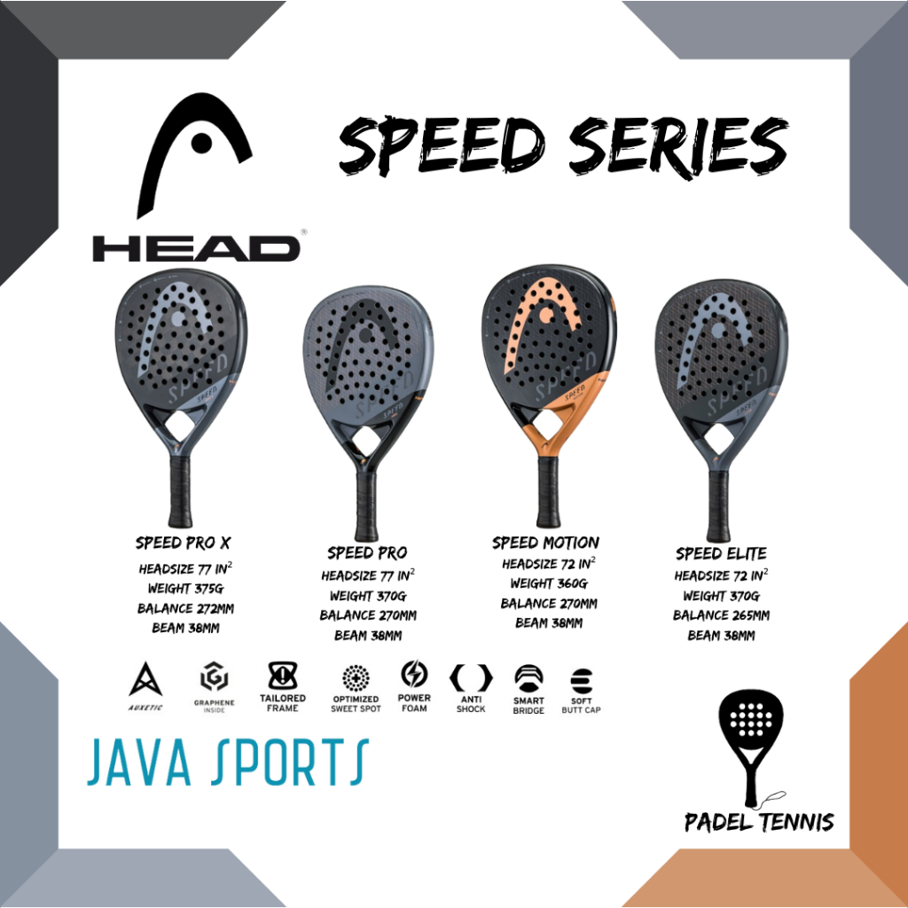 Jual Raket Padel Tenis Head Speed Series Pro X Motion Elite Racket ...