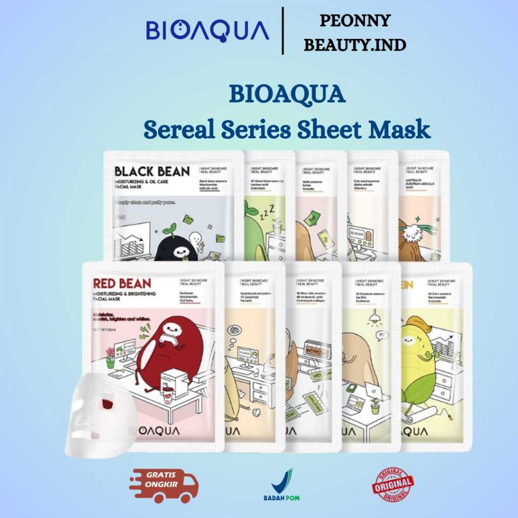 Jual BIOAQUA Sheet Mask Masker Muka Cereal Series|25ml | Shopee Indonesia
