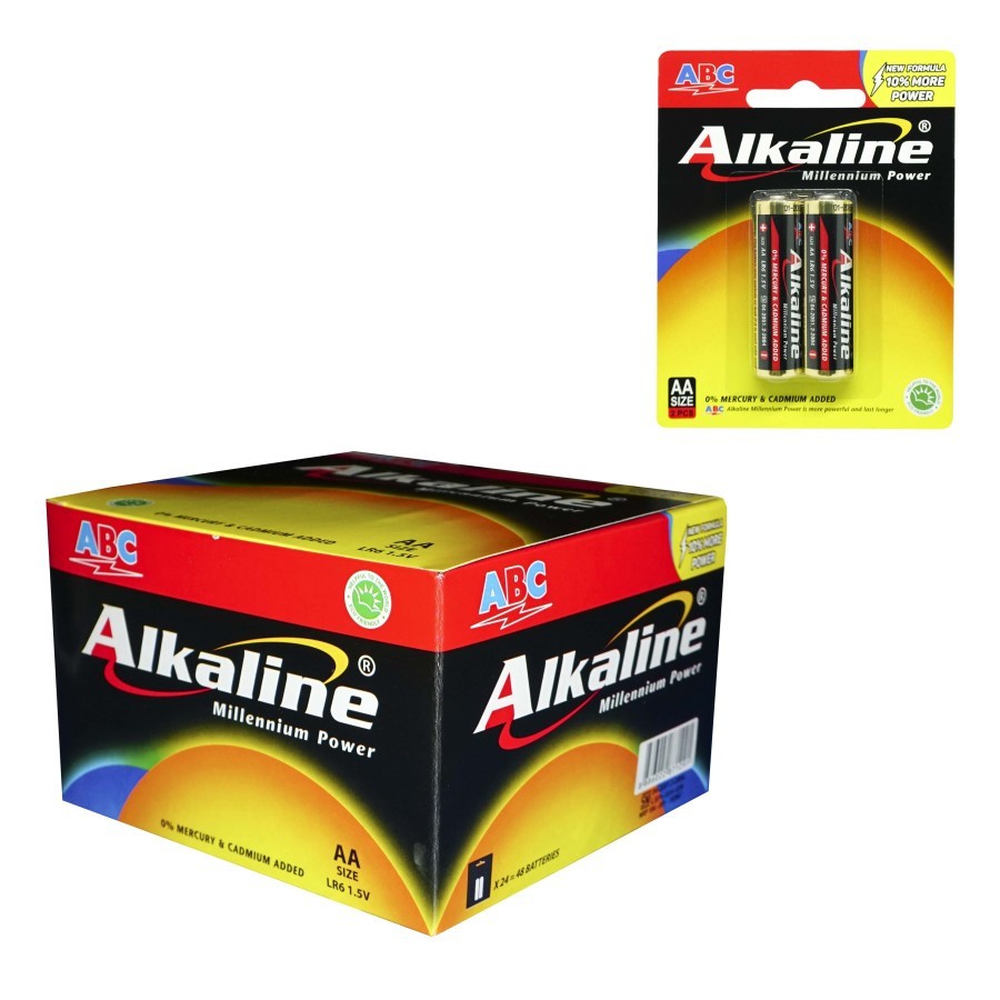 Jual Baterai ABC A2 AA Original Baterry Alkaline isi 2 1 box isi 24 set ...