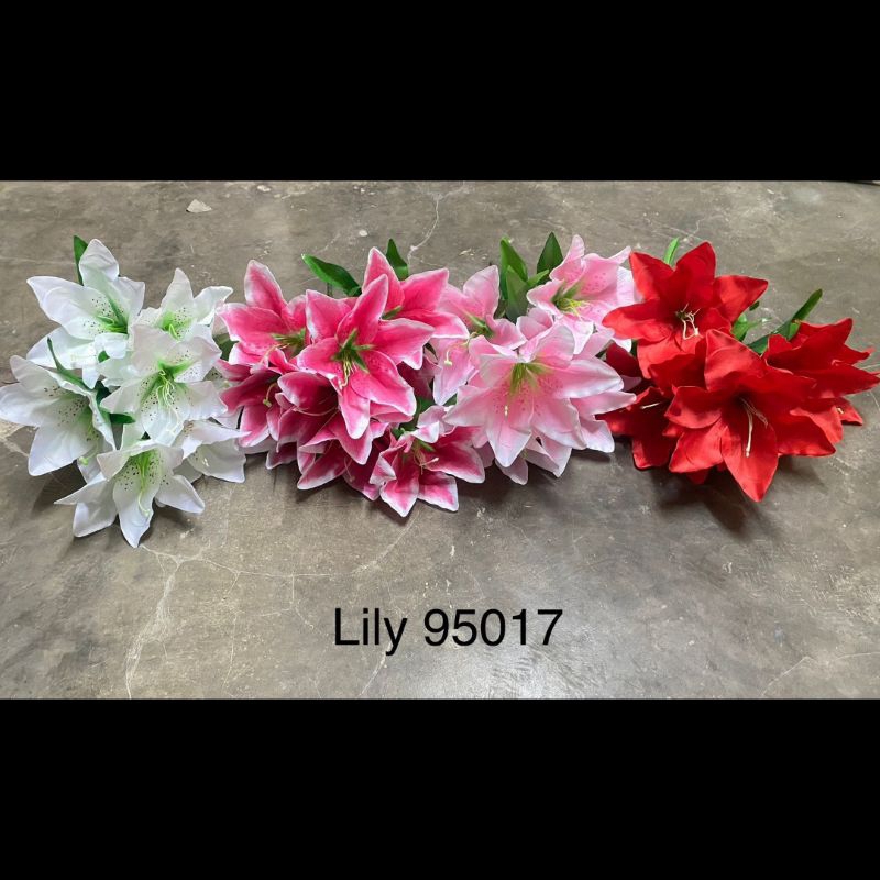 Jual BUNGA LILY BINTIK ARTIFICIAL K9 ( LILY 95017 9 CABANG) | Shopee ...