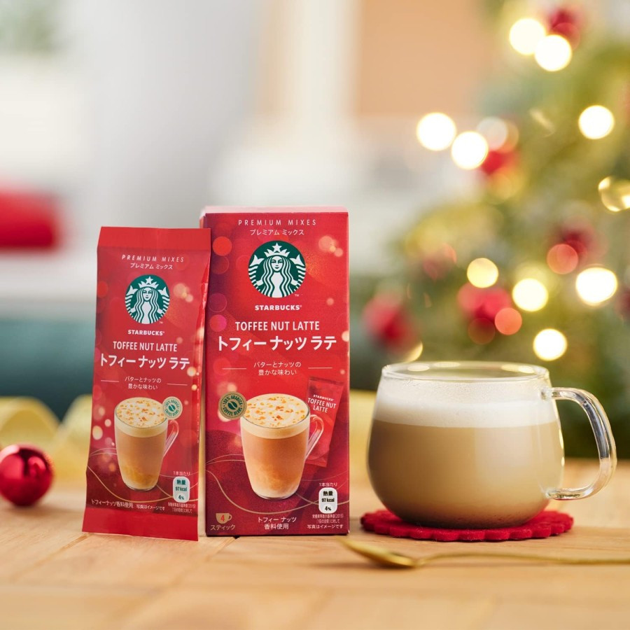 Jual [COFFEE STICKS] Starbucks Premium Mixed Toffee Nut Latte 4 Sticks ...