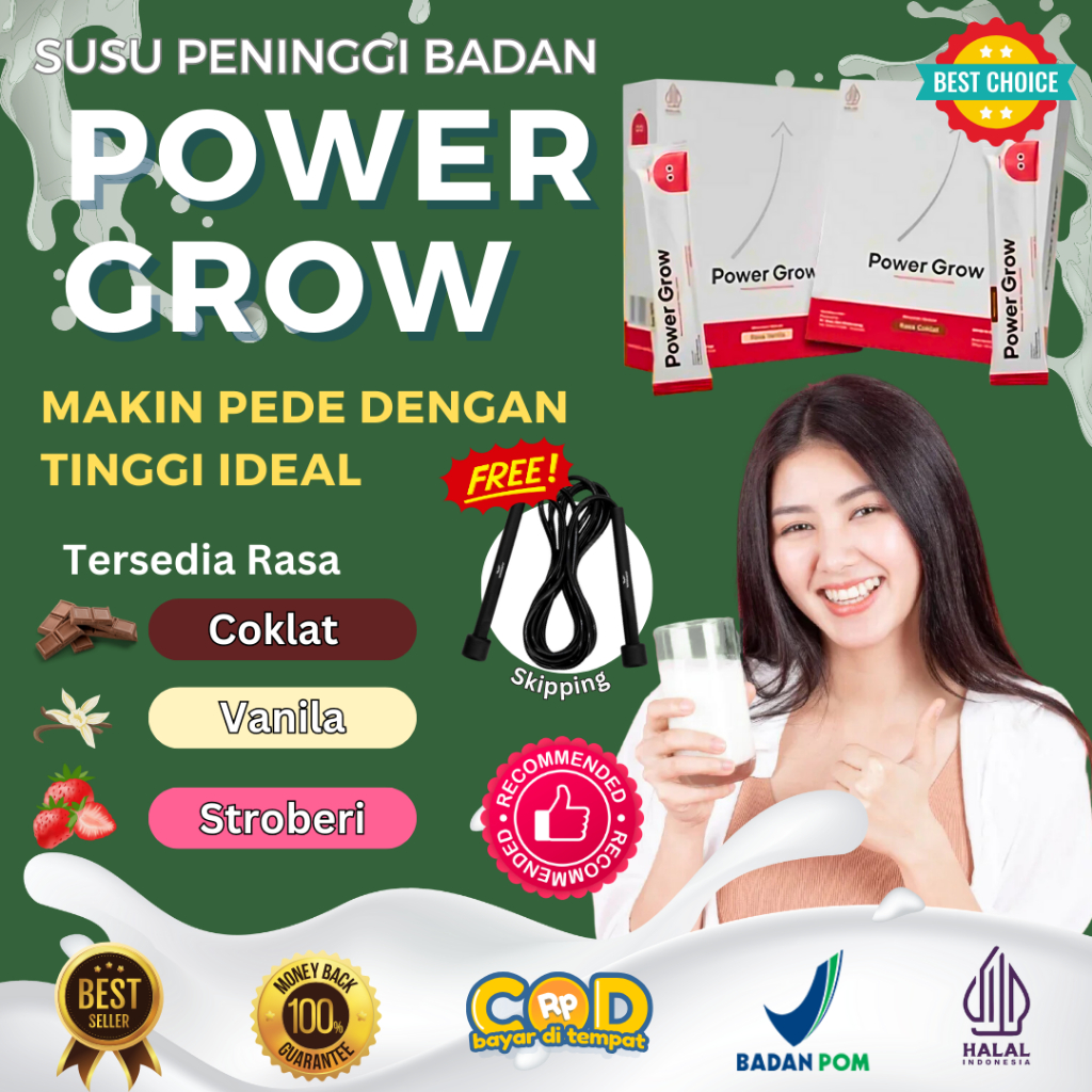 Jual Susu Power Grow Paket Best Seller Suplemen Obat Peninggi Badan ...