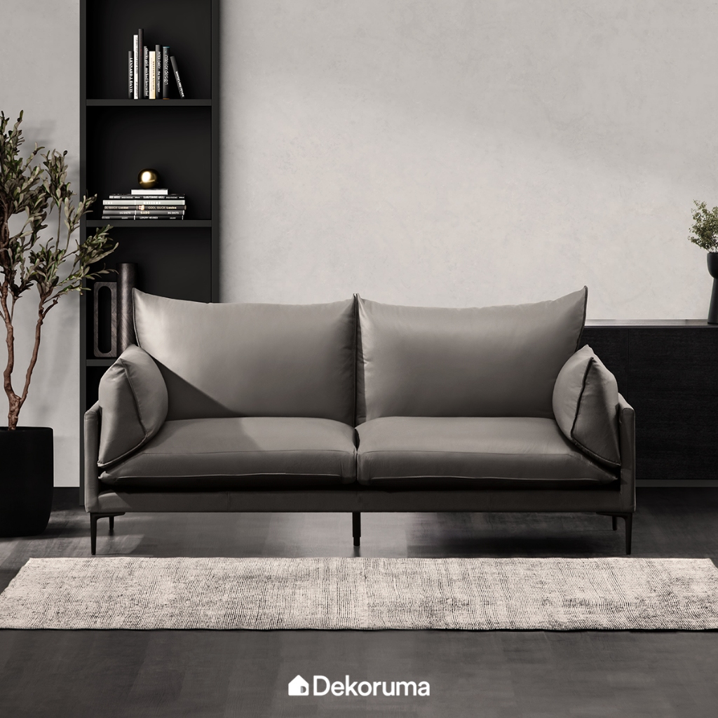 Jual Dekoruma Tenzo NEPTUNE Sofa 3 Dudukan - Abu Tua / Sofa Tamu 3 ...