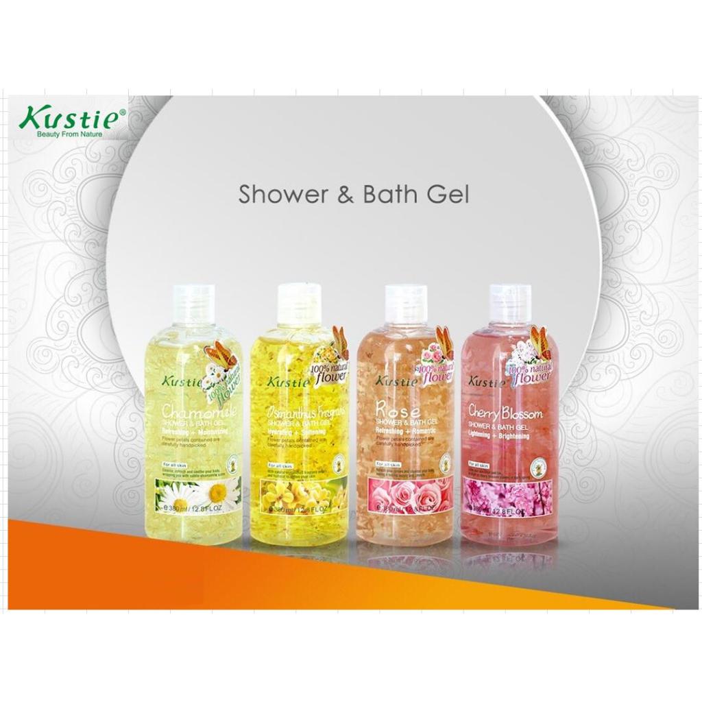 Jual KUSTIE Shower & Bath Gel 380 ml | Shopee Indonesia