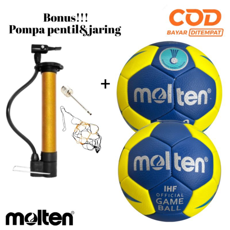 Jual BOLA HANDBALL TANGAN MOLTEN 5000 SIZE 1 2 3/GRATIS POMPA PENTIL ...
