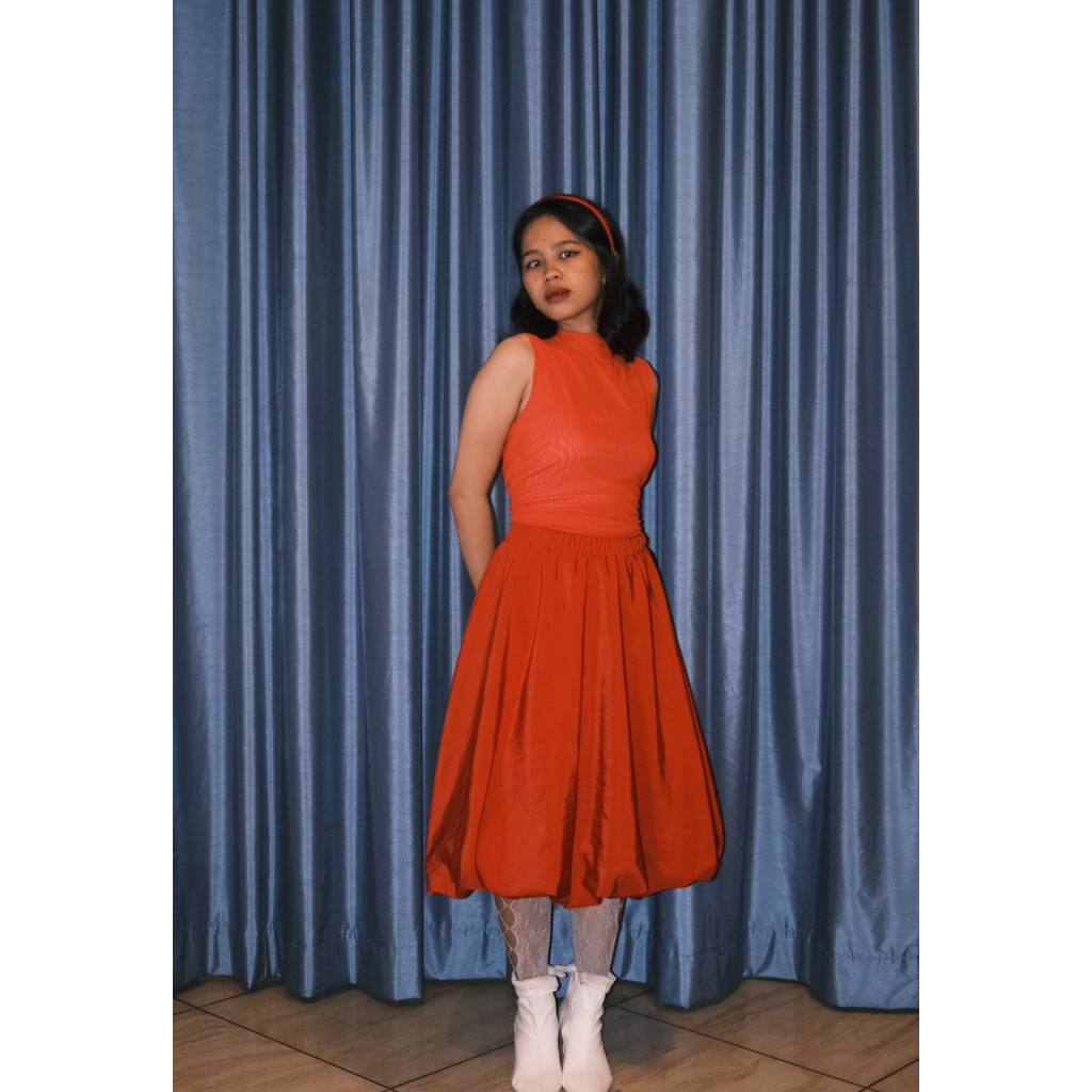 Jual Red Baloon Skirt House Of KYNY X Sarah Azka | Shopee Indonesia