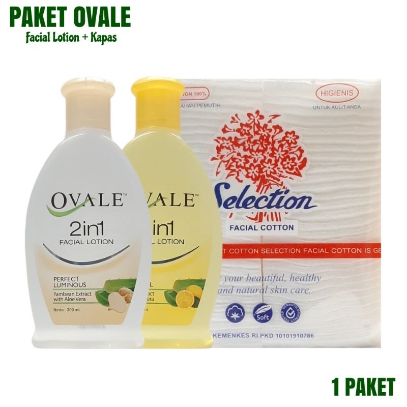 Jual Paket Ovale 2in1 Facial Lotion 200ml + Kapas BPOM | Shopee Indonesia