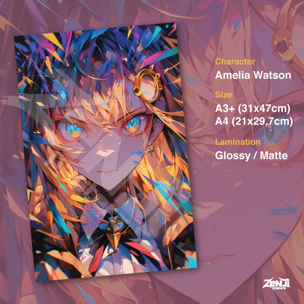Jual Amelia Watson - Poster Premium, Poster Vtuber, Poster Anime ...