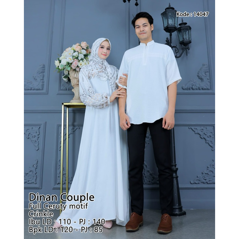 Jual (ISI 2 SET) 14047 Dinan - TRESNA MUSLIM Set Couple Ibu dan Ayah Ceruty Babydoll Motif ...