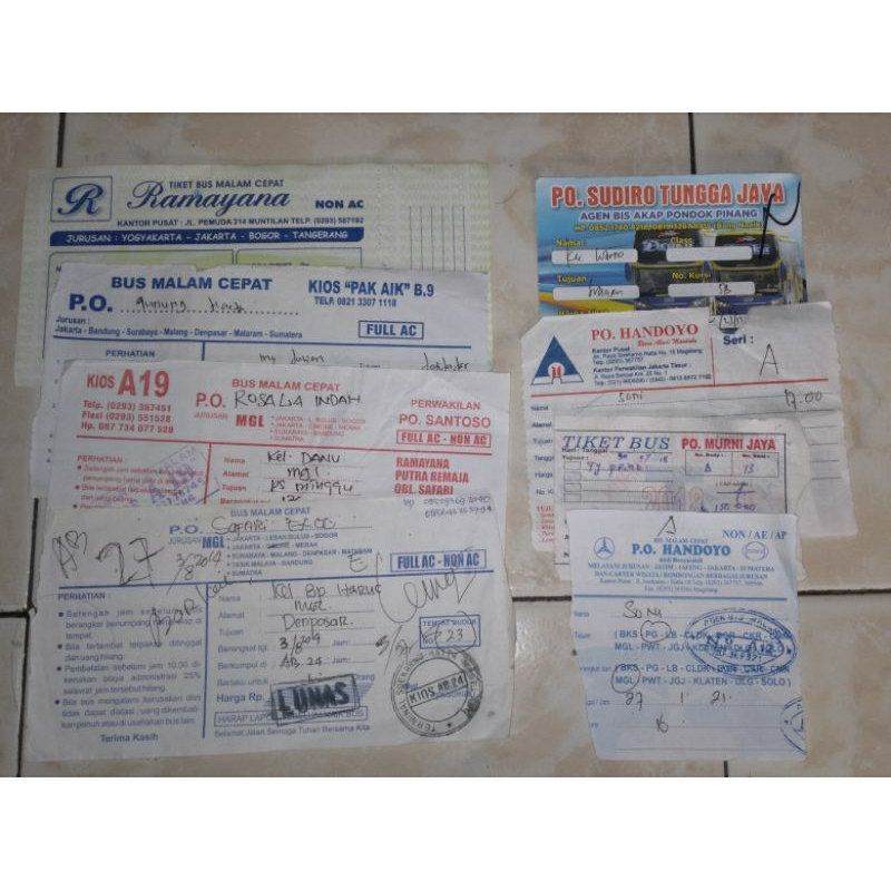 Jual Tiket bis / bus Jadul Lawas | Shopee Indonesia