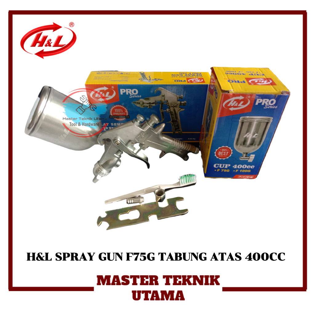 Jual H&L PRO Spray Gun F75 Tabung Atas / Sped Cat Tabung Atas | Shopee ...