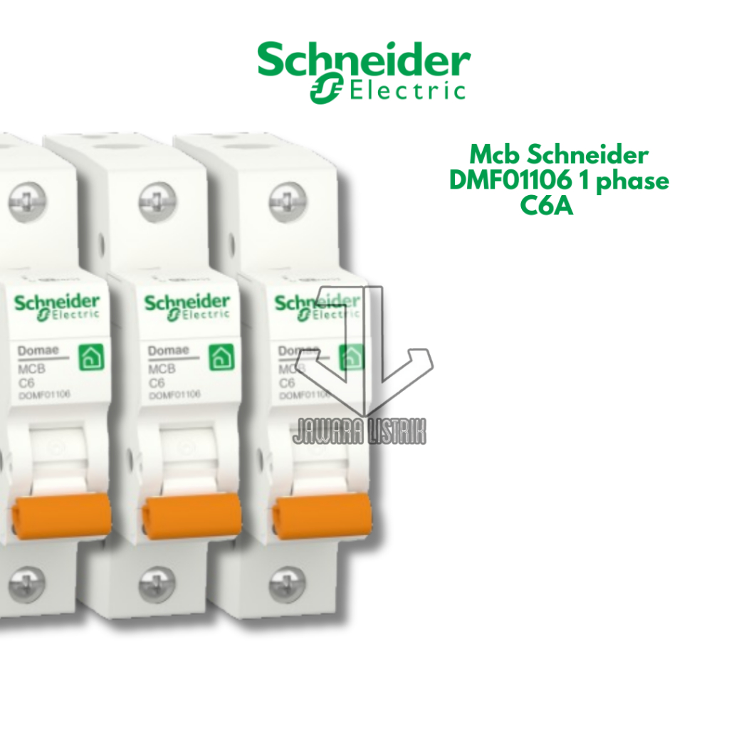 Jual SCHNEIDER DOMAE MCB 6 AMPER 1 PHASE 6000 VA ORIGINAL | Shopee ...