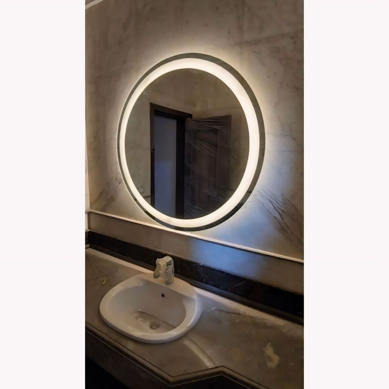 Jual Cermin kaca LED aesthetic minimalis desain modern untuk kamar ...
