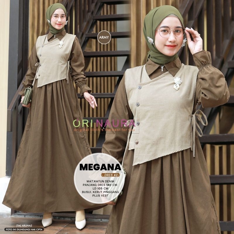 Jual MEGANA DRES Gamis Katun Denim Gamis Terbaru Gamis Busui Ori By ...