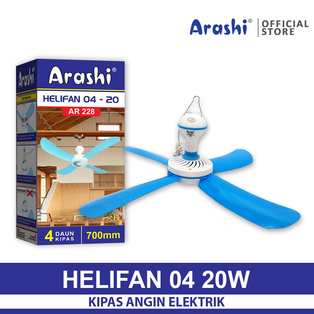 Jual Kipas Angin Gantung Helifan Kipas Plafon Arashi AR 228 40 Watt 40w ...