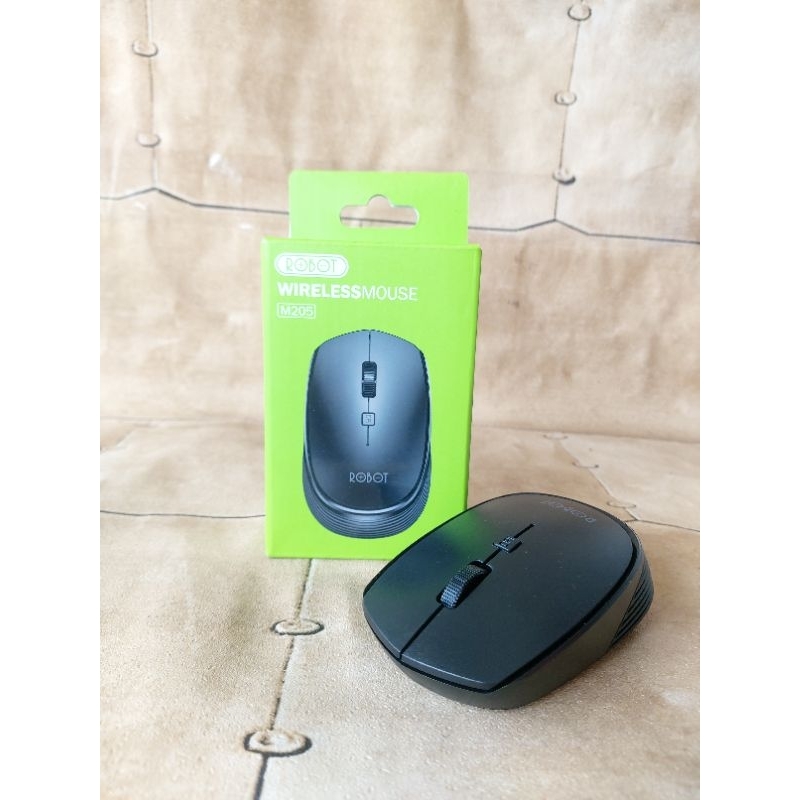 Jual ROBOT M205 [Black] Wireless Mouse 2,4Ghz 1600DPI | Shopee Indonesia