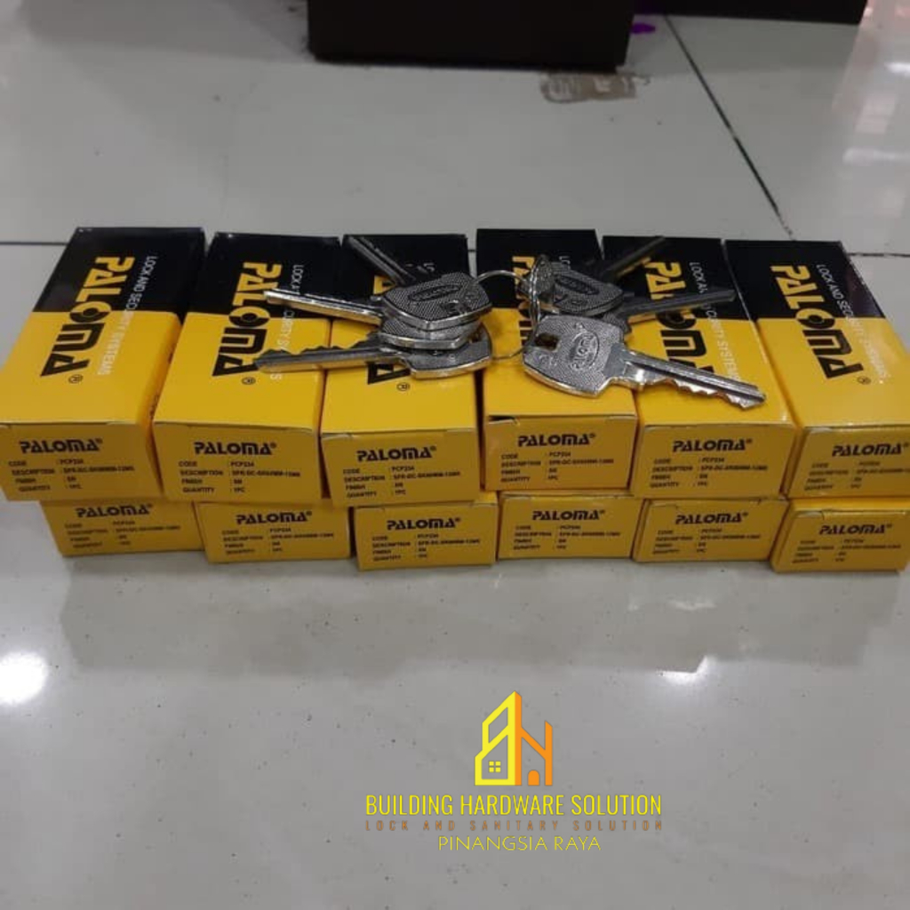 Jual PALOMA PCP 234 PAKET MASTER KEY ISI 12 CYLINDER SPR STD KEY 60MM ...
