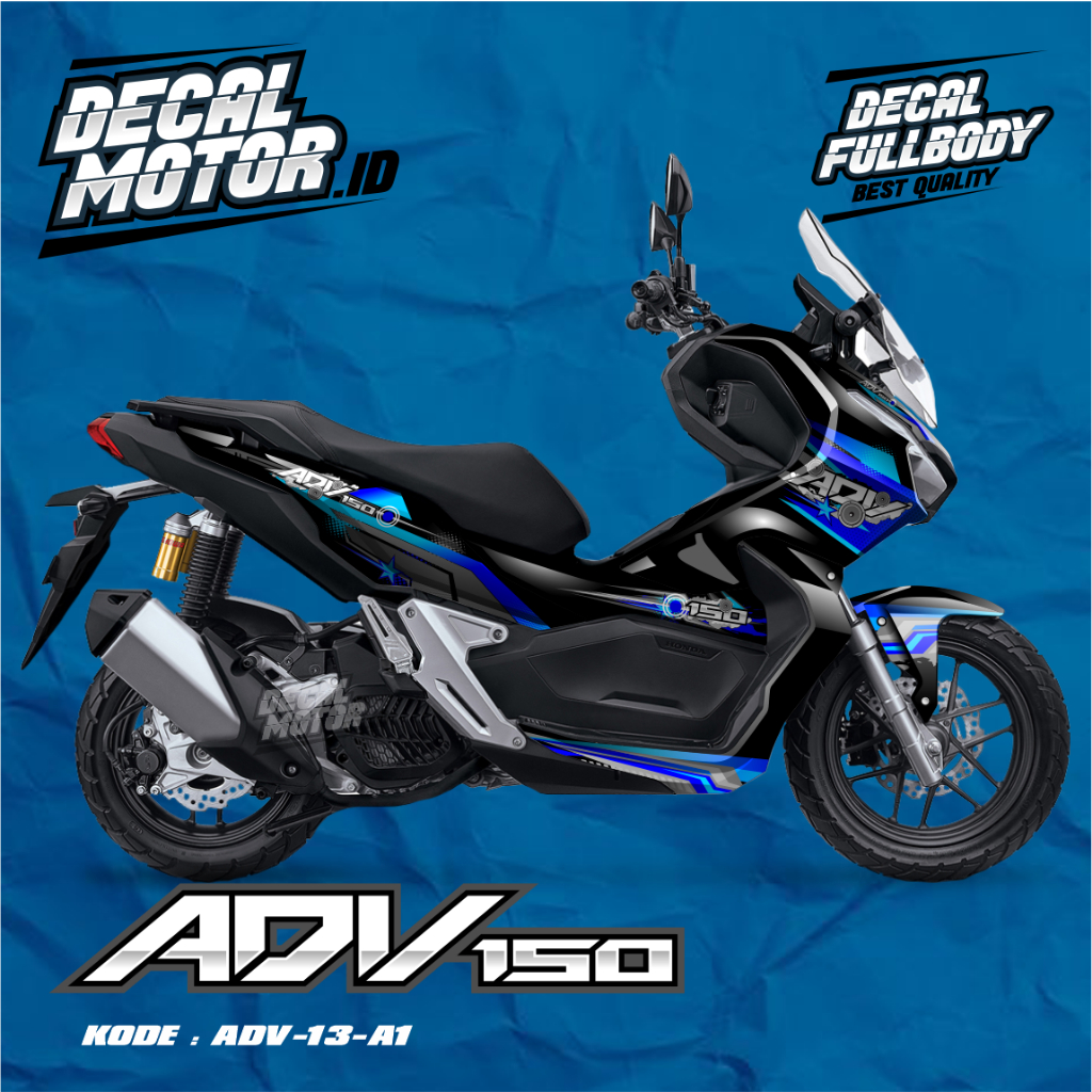 Jual Stiker Decal Honda Adv 150 Striping Fullbody Warna Biru Desain ...