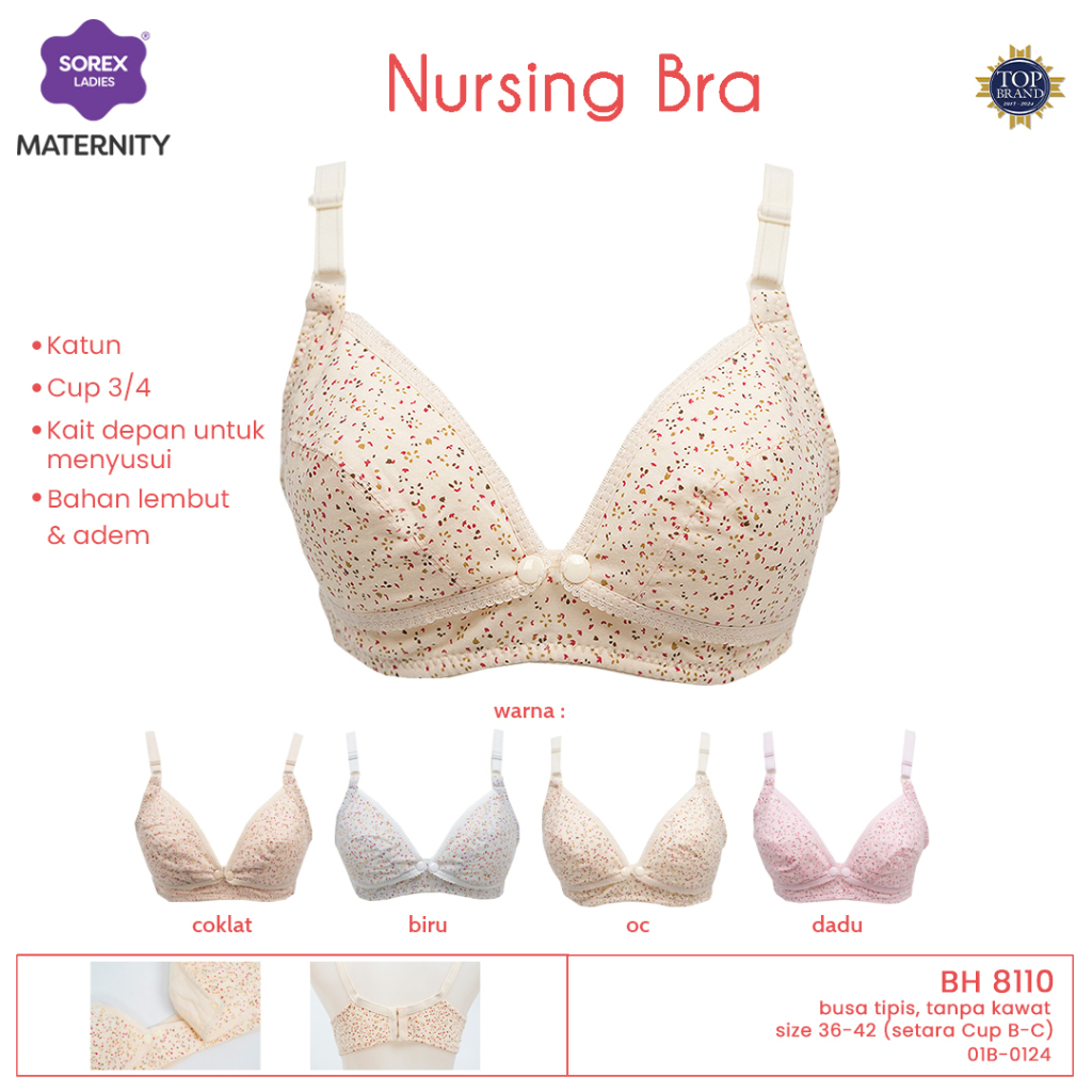 Jual Sorex Bh Menyusui Busa Tipis Kait 3 Tanpa Kawat Setara Cup B BH ...