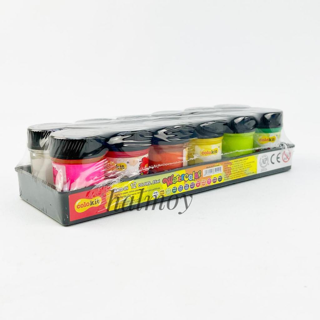 Jual CAT AIR BOTOL / WATER COLOR WACO - 05 15 ML 12 WARNA | Shopee ...