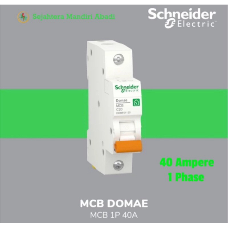 Jual MCB 40 Ampere 1 Phase Domae 6kA Schneider Original Merlin Gerin | Shopee Indonesia