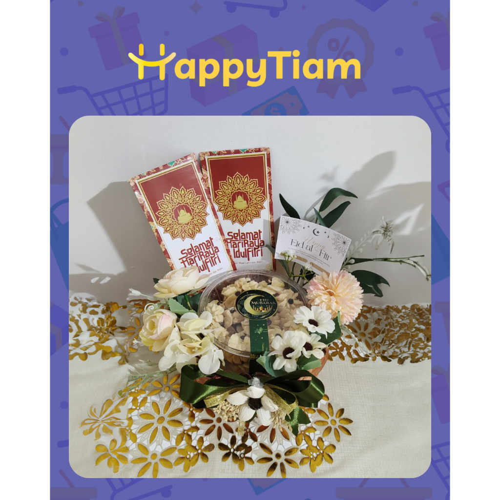 Jual BOQUET FLOWERS ORANGE BUKET BUNGA HAMPERS KUE LEBARAN PREMIUM THR ...