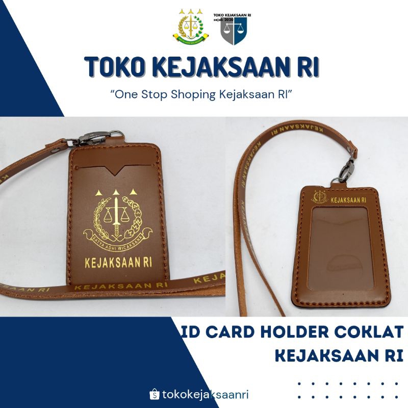 Jual TOKO KEJAKSAAN RI - TEMPAT ID CARD KULIT COKLAT DARK COKLAT ...