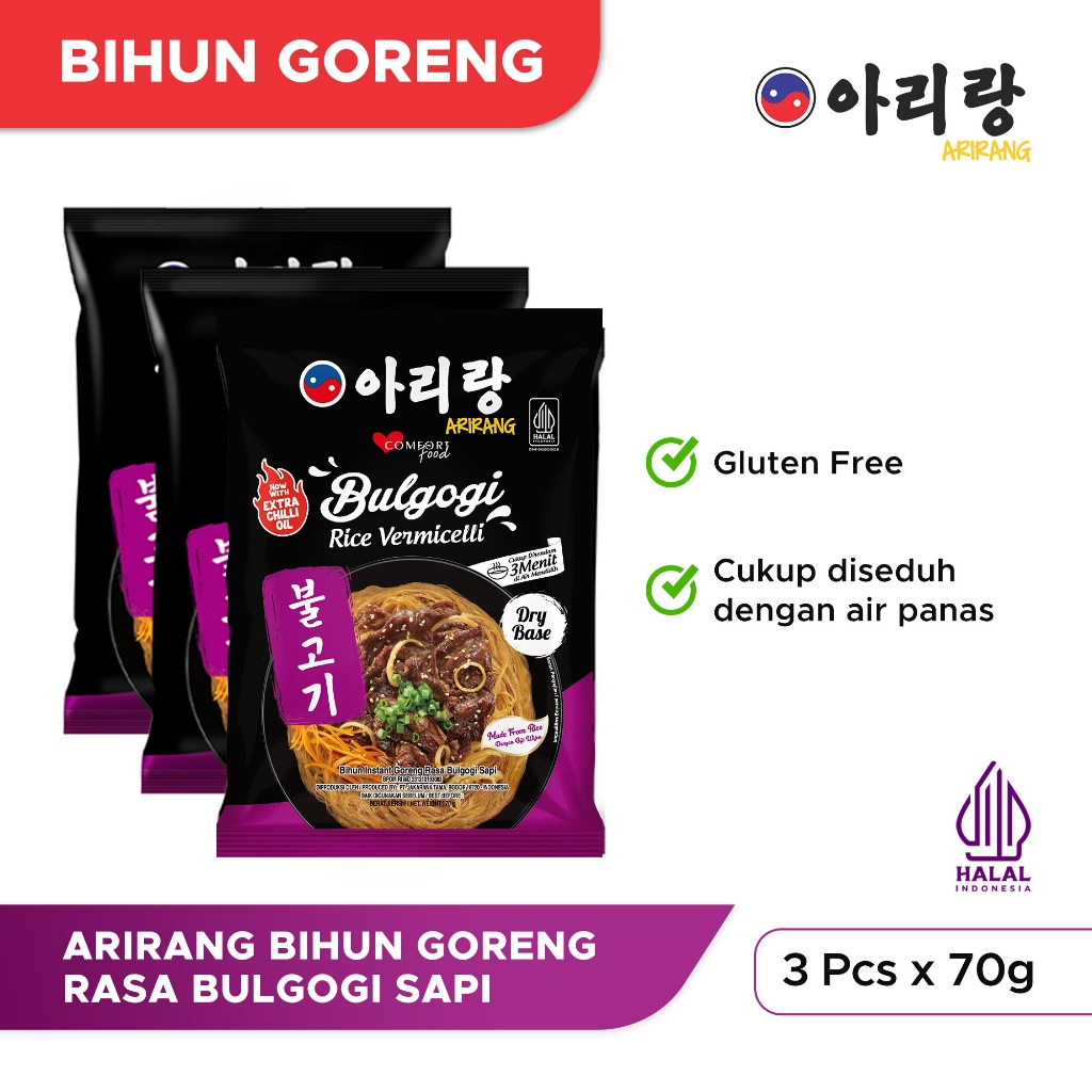Jual 3 Pcs Arirang Bihun Goreng Rasa Bulgogi Sapi 70g (AR49) | Shopee ...