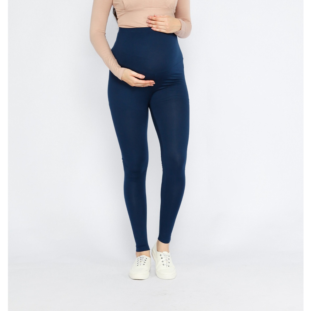 Jual [SALE] Mamibelle Lexa Navy Celana Legging Ibu Hamil Spandex Rayon Premium | Shopee Indonesia