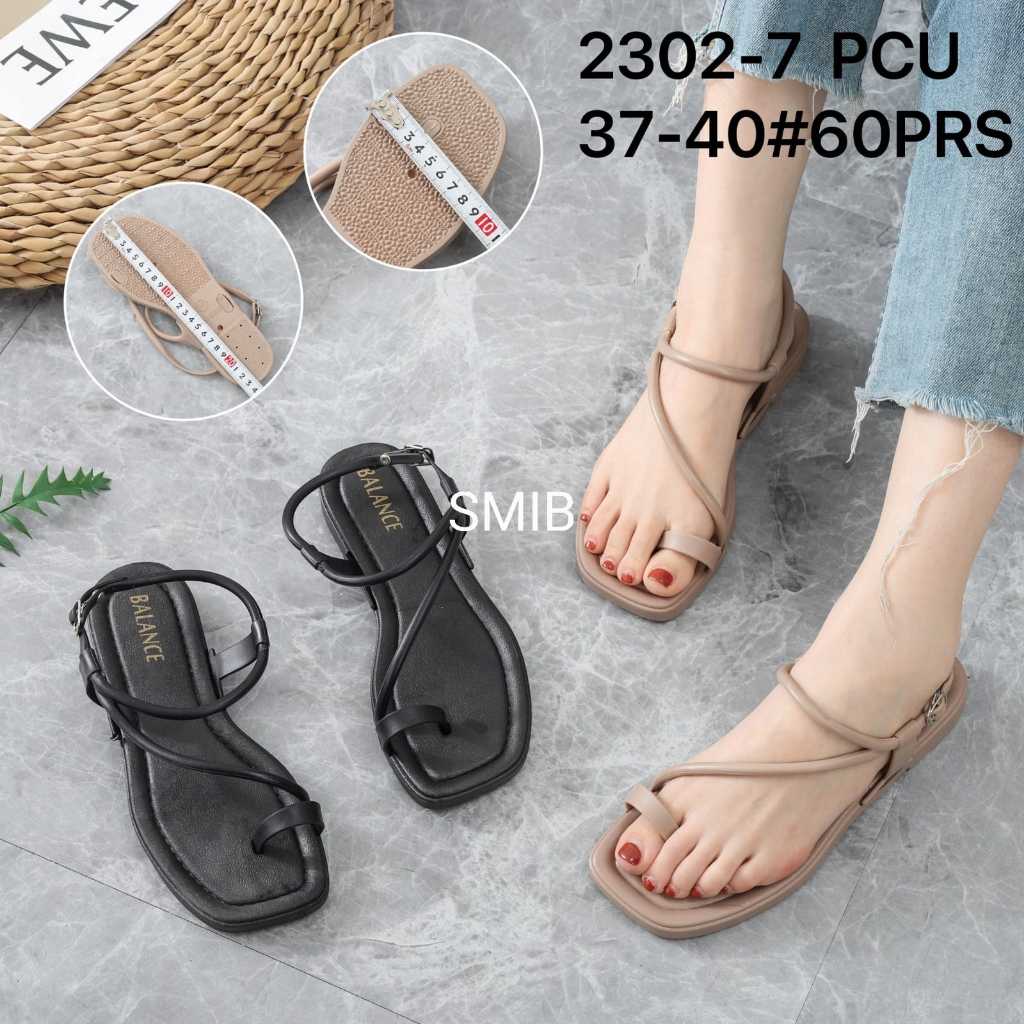 Jual Sandal Jepit Wanita Karet Import BALANCE Motif Tali Polos Ringan ...