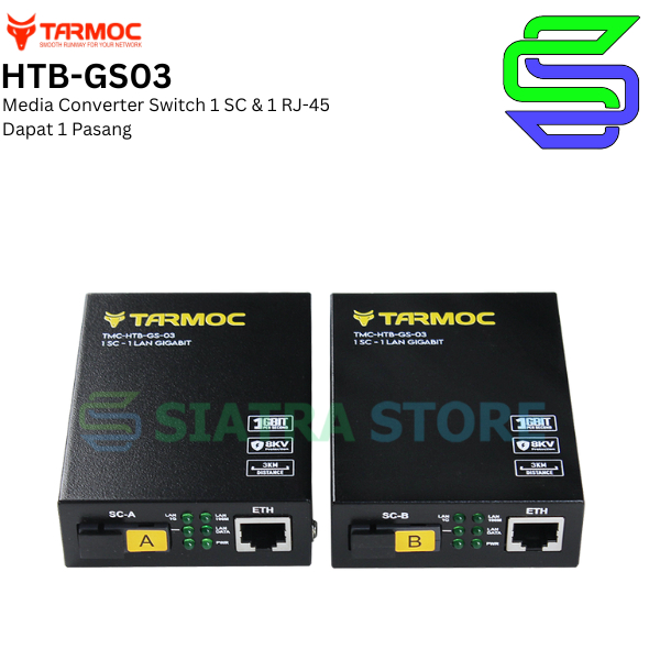 Jual Tarmoc HTB GS03 HTB-GS03 Gigabit Single mode Media Converter | Shopee Indonesia