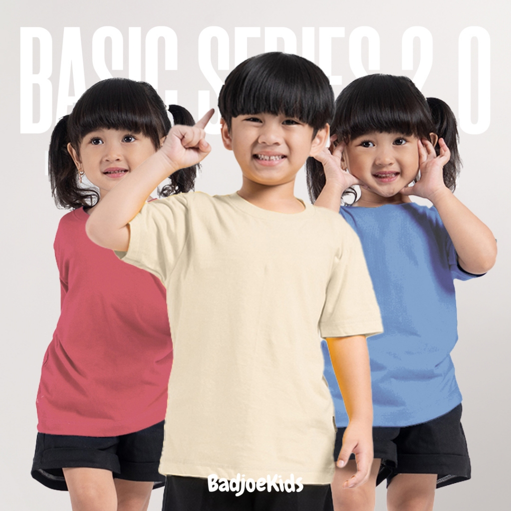 Jual BIKINBADJOE Kaos Polos Anak - Baju Anak Unisex Premium Cotton Combed 30S - Basic Series 2 ...