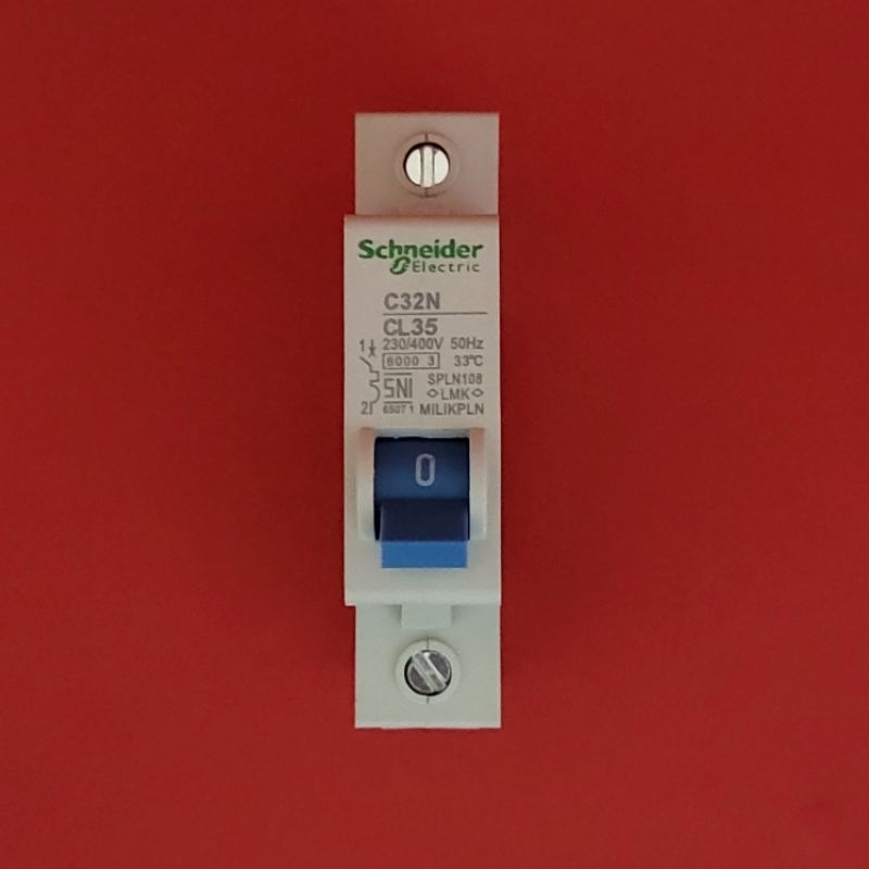 Jual MCB Schneider Biru 1 Phase 35A 35 Ampere | Shopee Indonesia