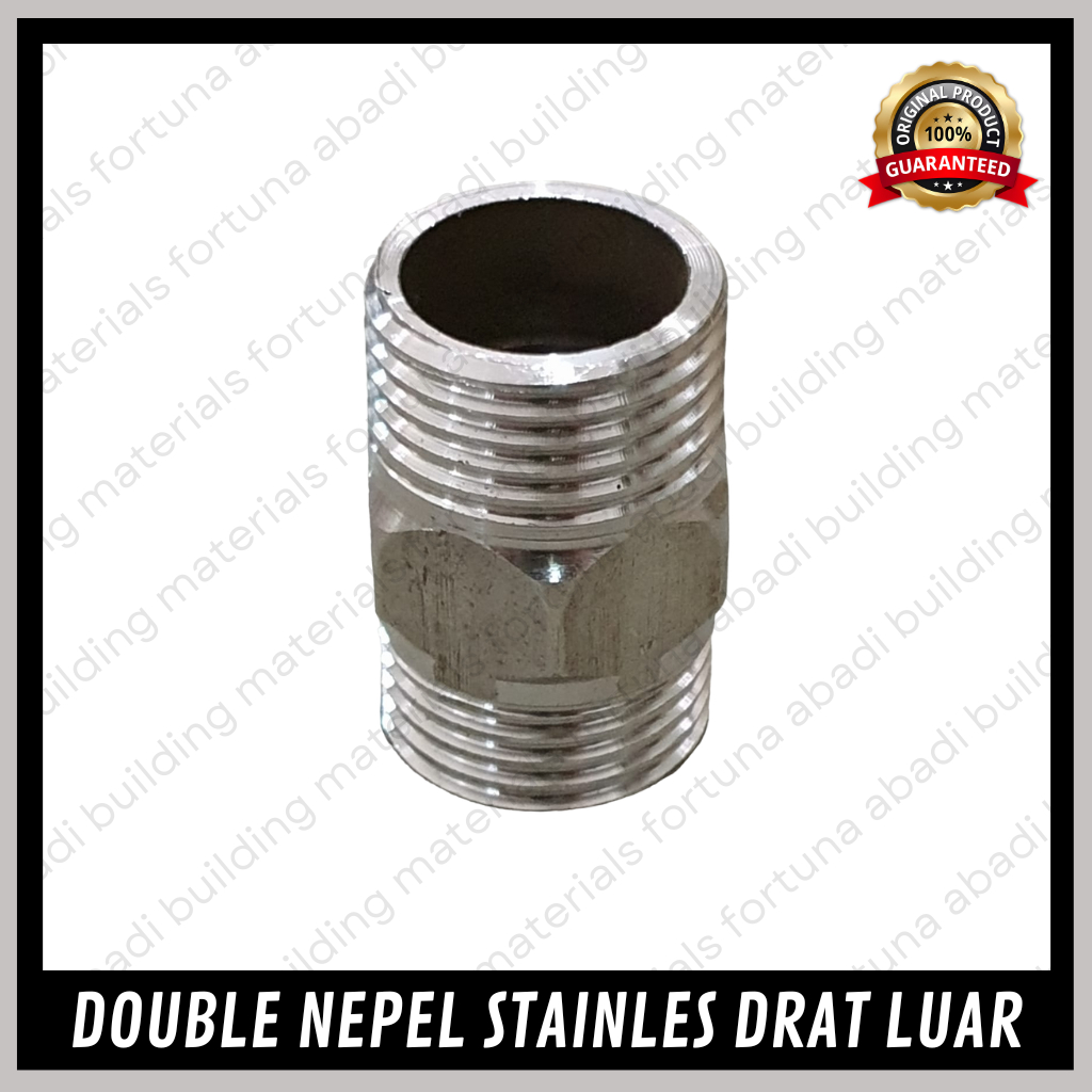Jual Double Nepel Stainless Ukuran 1/2"Inch Sambungan Pipa | Shopee Indonesia