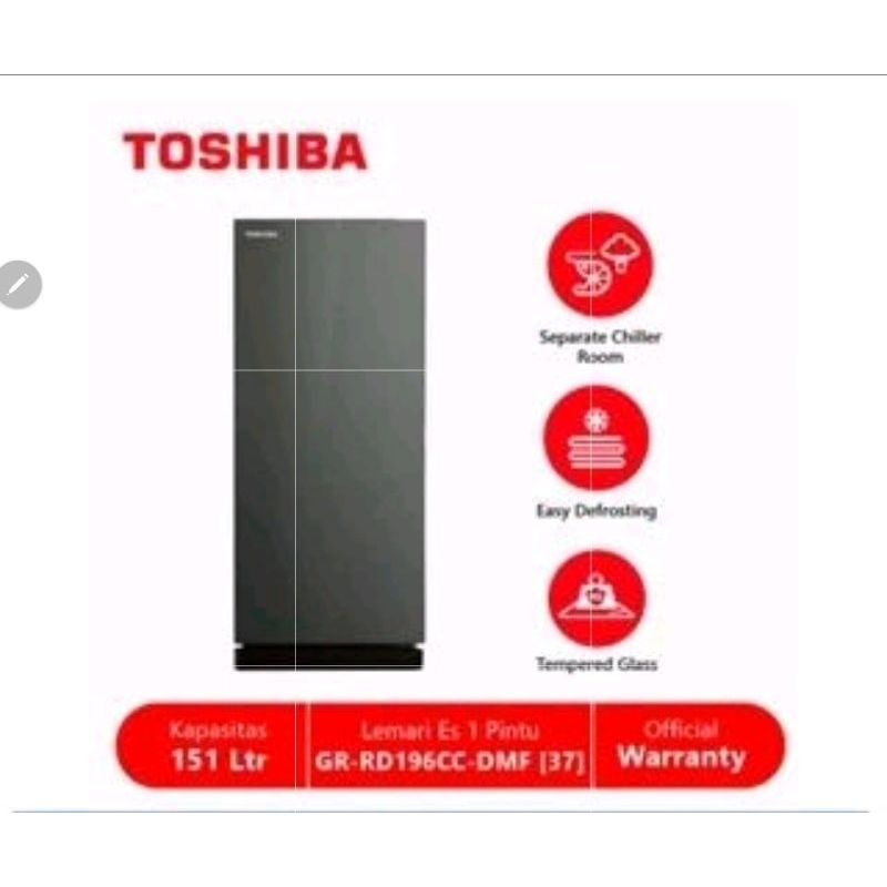 Jual Toshiba GR-RD196CC-DMF / GR-RD235CC-DMF Kulkas 1 Pintu Kapasitas . Baru & Bergaransi ...