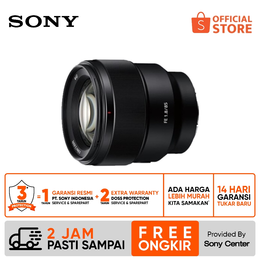 Jual SONY FE 85mm f/1.8 Lensa Kamera / SEL85F18 | Shopee Indonesia