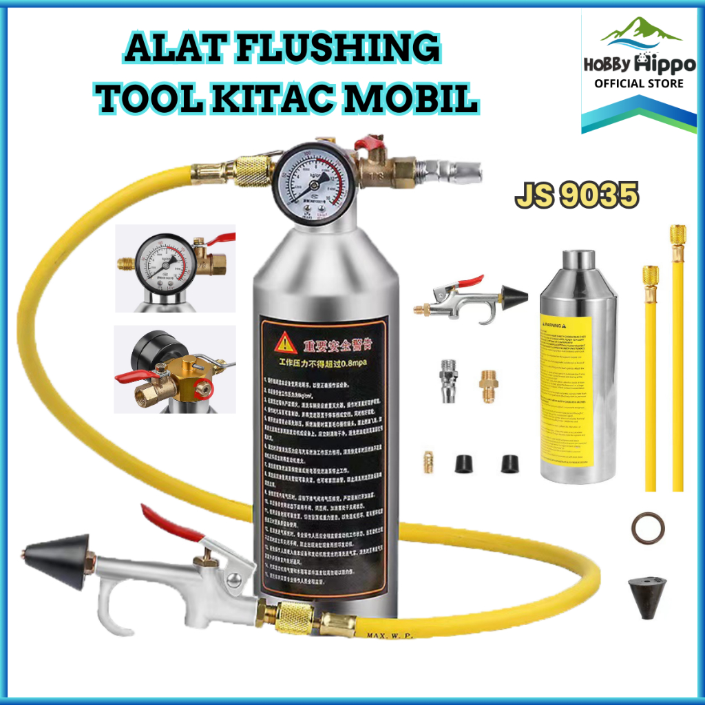 Jual [COD] A/C system flush set / alat flushing tool kit ac mobil JS ...