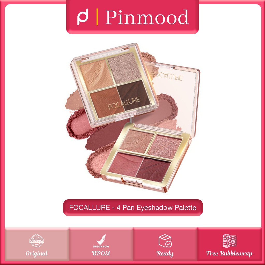 Jual FOCALLURE - 4 PAN EYESHADOW PALETTE ( FA-314 ) - #AmberGold Multi ...