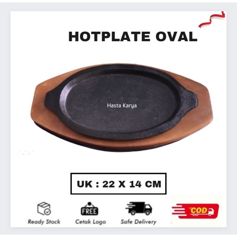 Jual Hotplate / Hot Plate Steak / Plate Oval Beserta Alas Kayunya ...