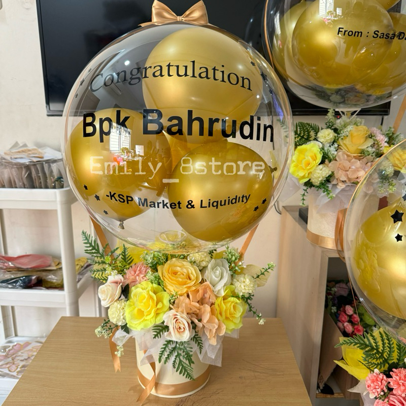 Jual (DiKIRIM HARI INI)Buket Balon wisuda Box Besar | Congratulation ...