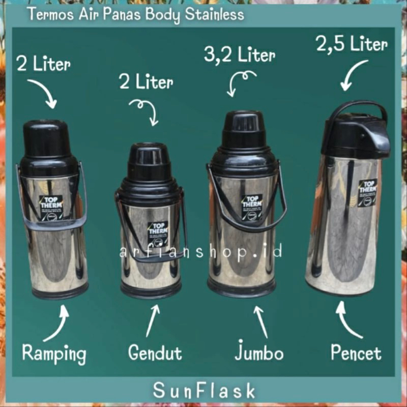 Jual Termos Air Panas Body Stainless 2 Liter, 2,5 Liter, 3,2 Liter ...