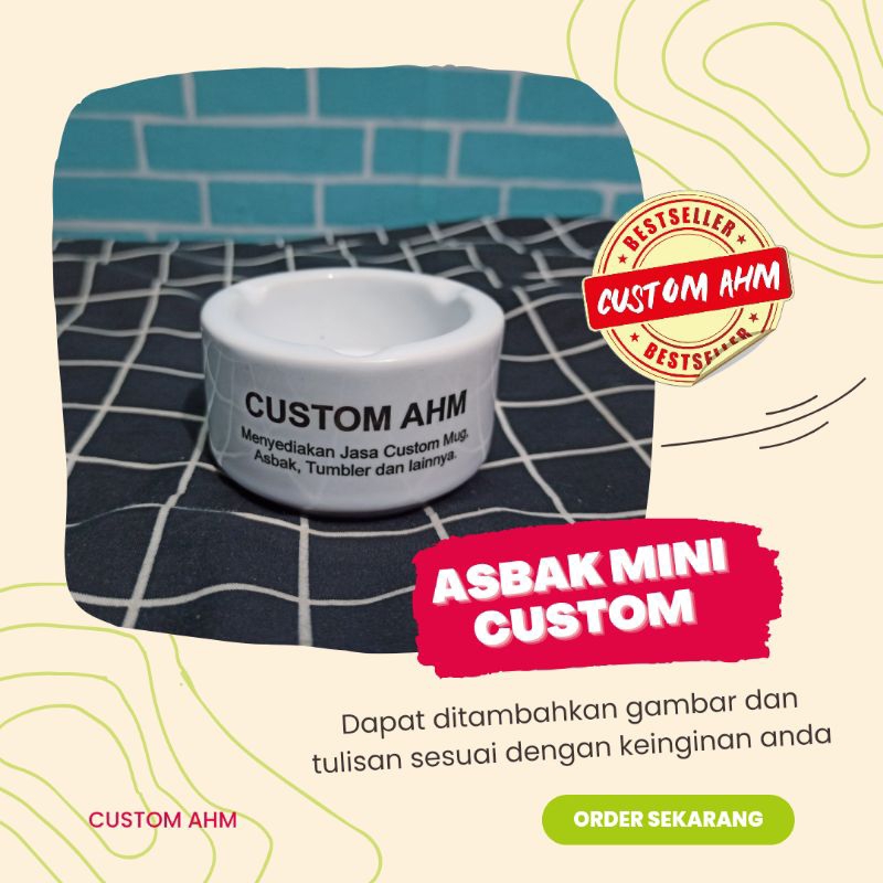Jual Asbak Custom Tebal | bisa ditambahkan logo/tulisan + free desain ...