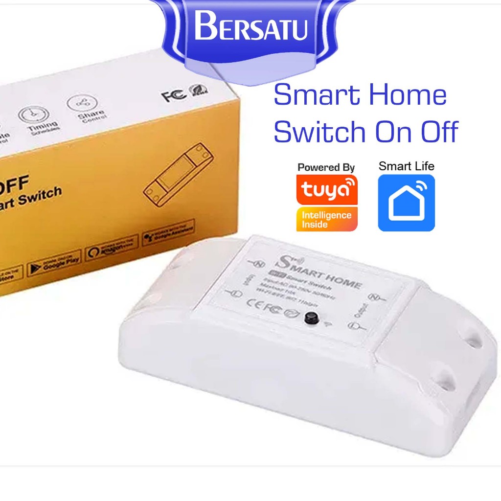 Jual Tuya Switch Breaker 10A Smart On/Off Saklar Timer Automatic Wifi ...