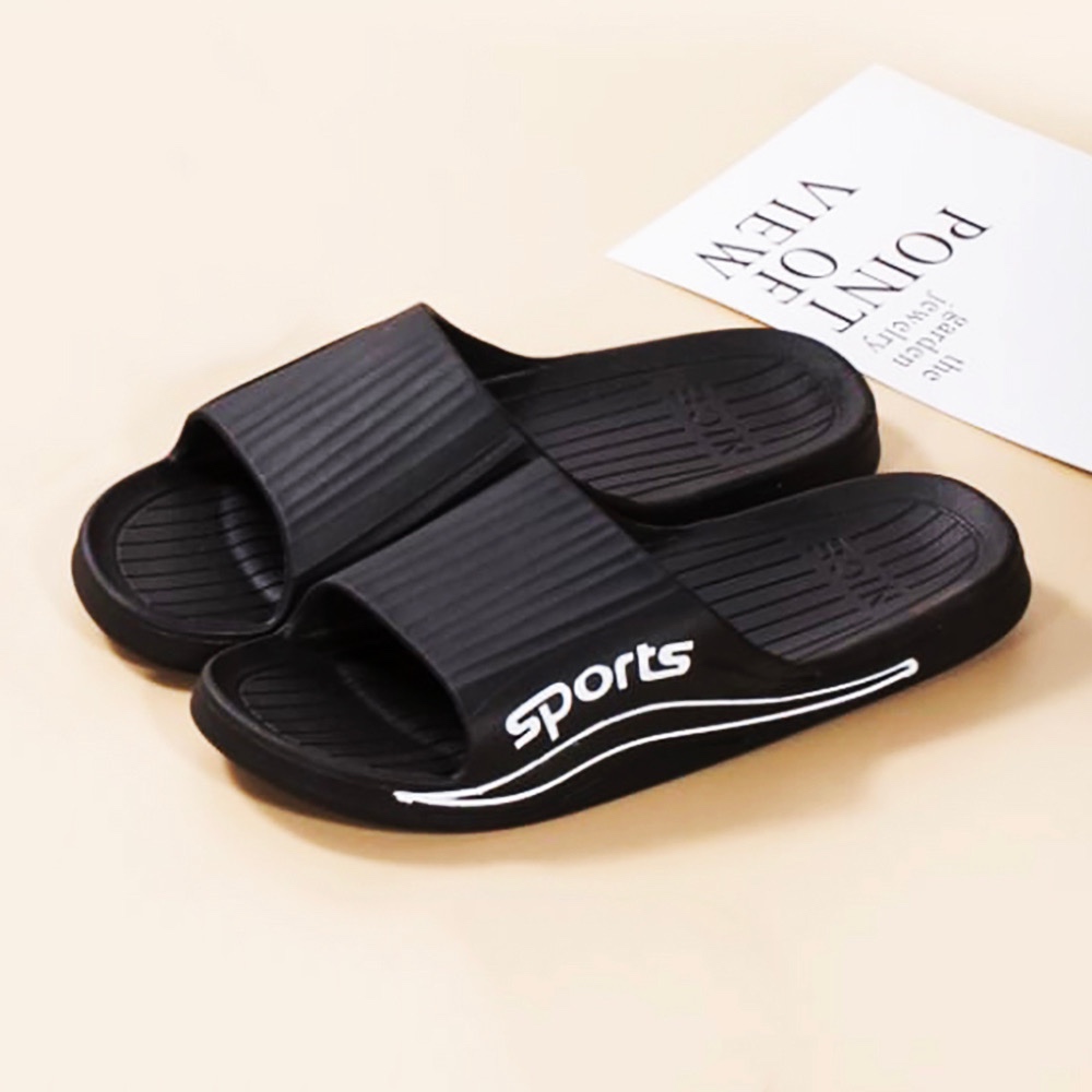 Jual Sandal Selop Karet Pria Cowok Sport Garis Samping Full Karet Murah ...