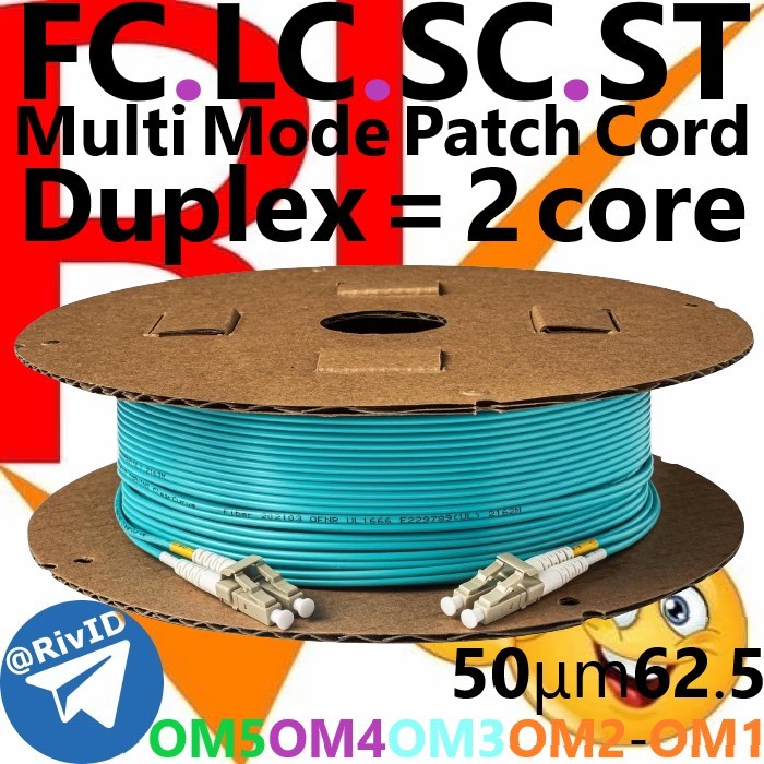 Jual Patchcord 200m Multimode OM3 OM4 FC LC SC ST 2 core Duplex Patch ...
