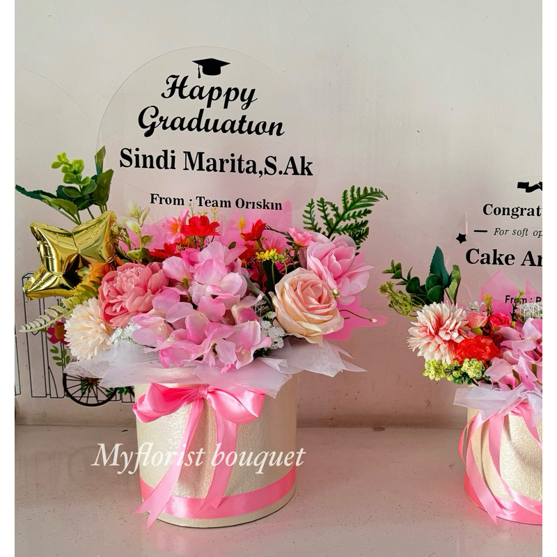 Jual [Terima Dadakan] Bunga Papan Akrilik Custom | Buket Bunga Acrylic ...