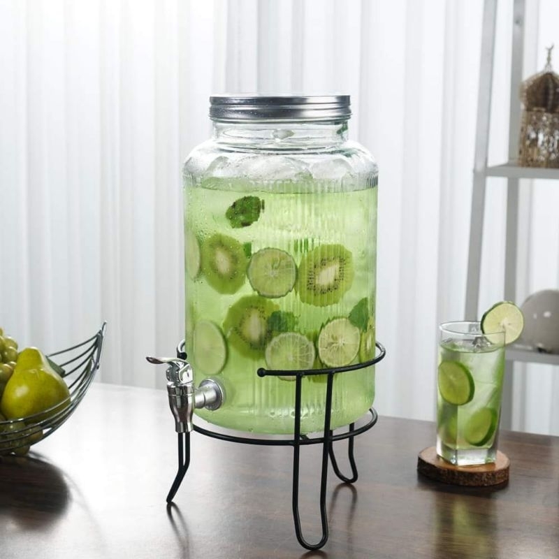 Jual Dispenser Kaca HOV Juice Dispenser 5 L with rack | Shopee Indonesia