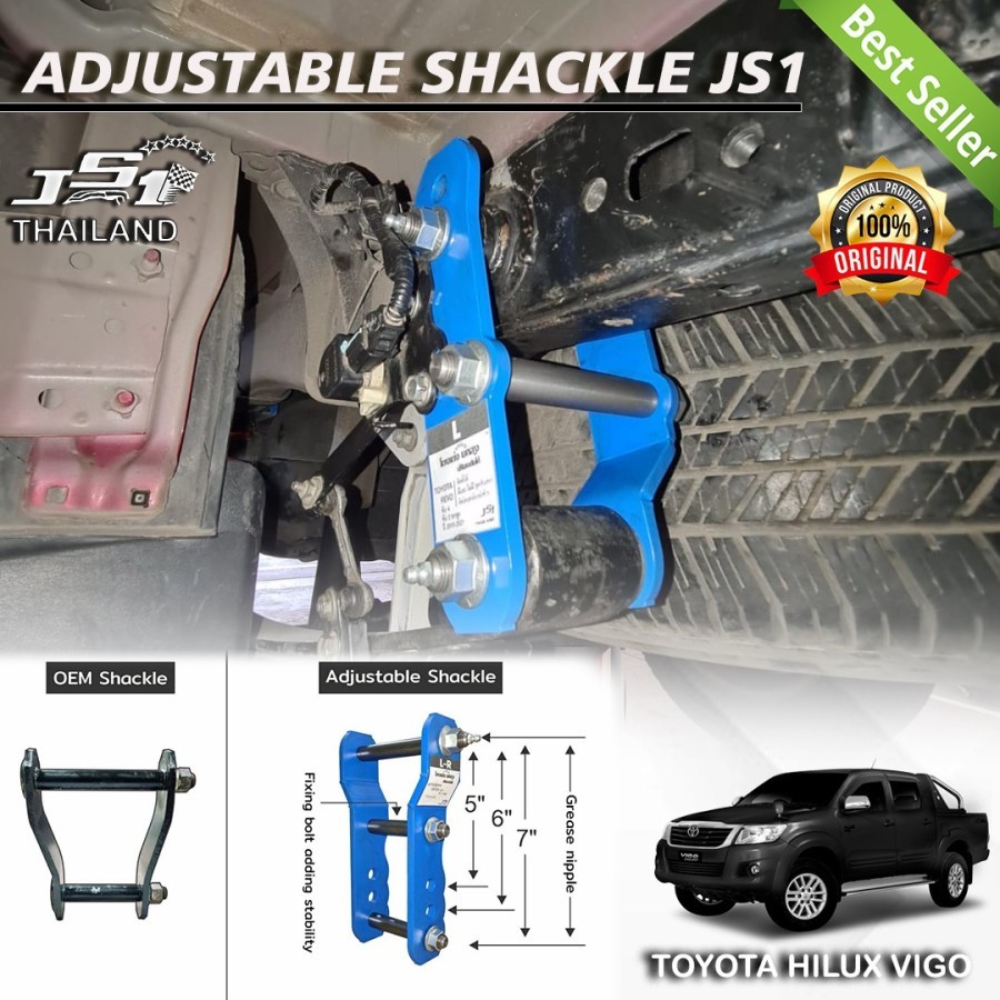 Jual JS1 Adjustable Shackle LIFTKIT Per daun belakang Nyaman HILUX VIGO ...