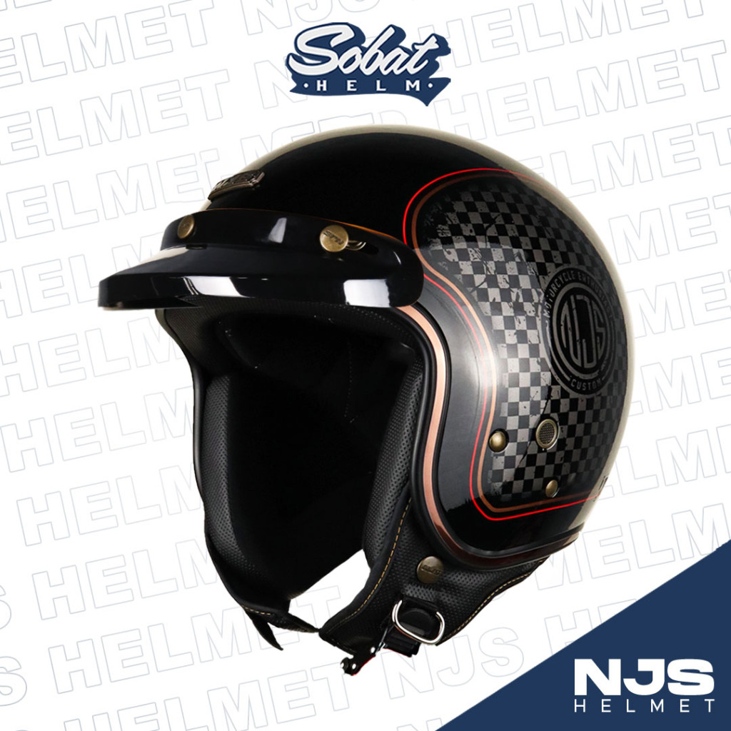 Jual Helm NJS NR-80's HOTROAD Helm Half Face SNI | Shopee Indonesia
